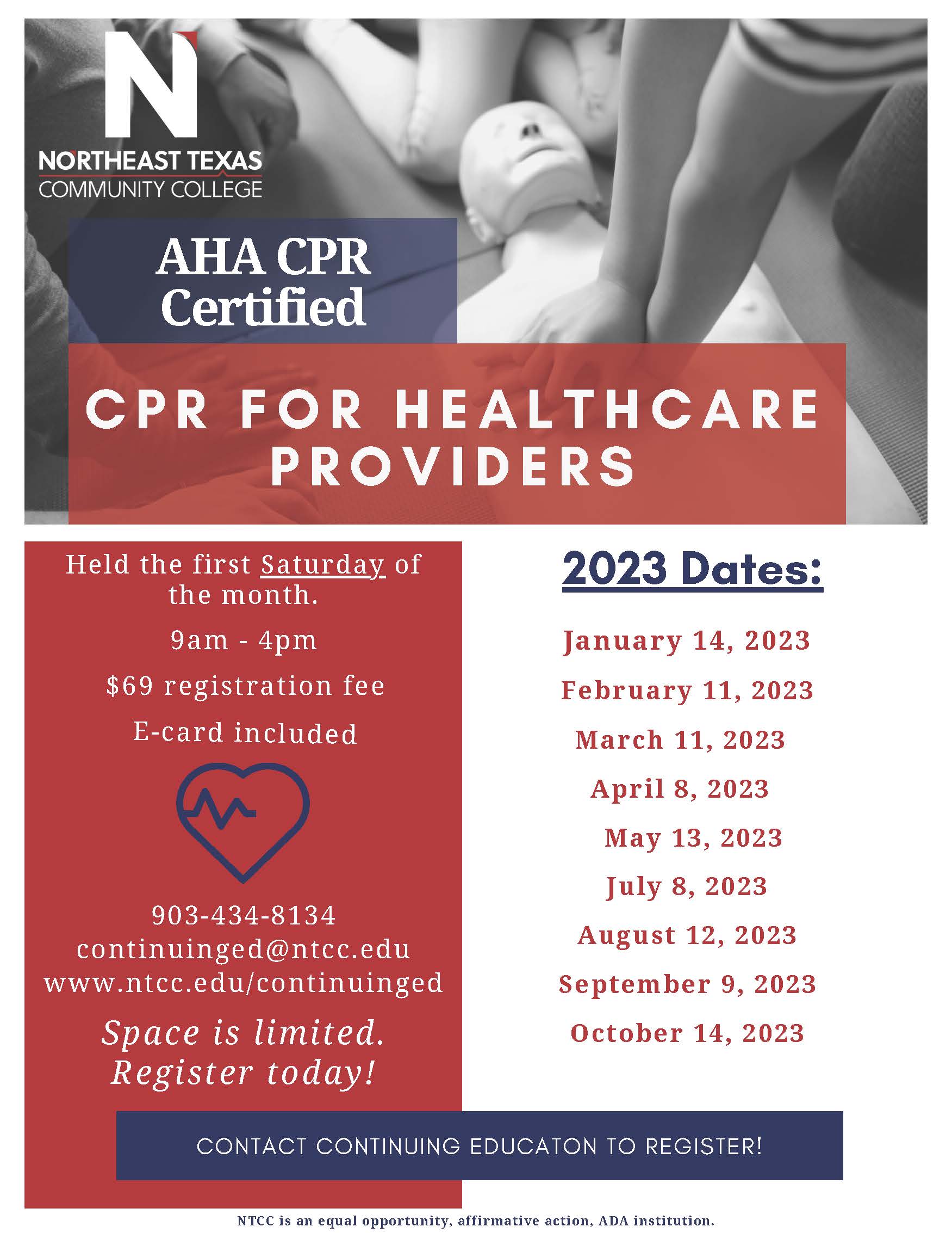 CPR for Healthcare Providers | Northeast Texas Community College