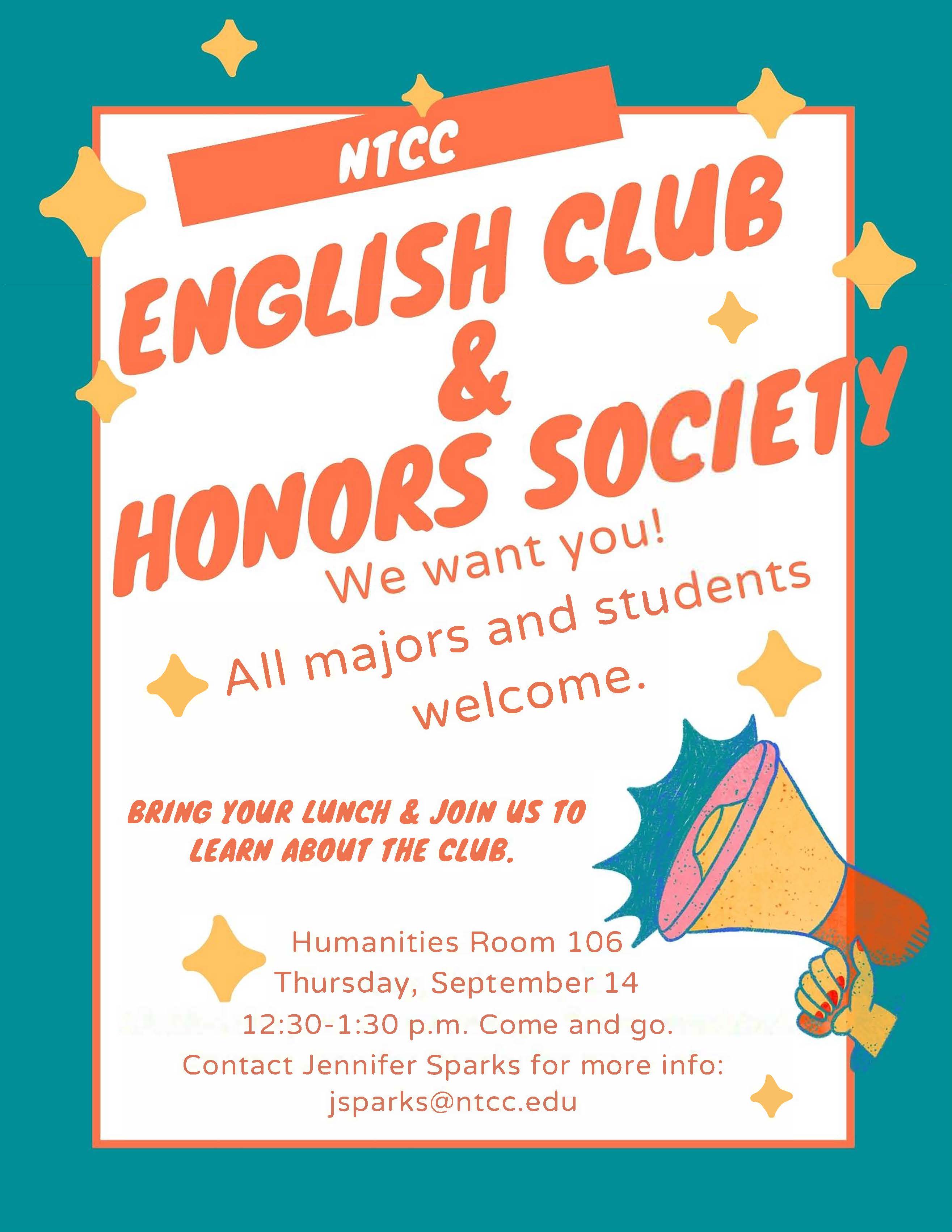 English Club & Honors Society Meeting | Northeast Texas Community College