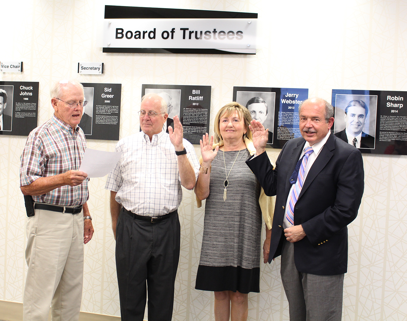 Board swears in members for new terms, Adjunct Faculty Teaching ...